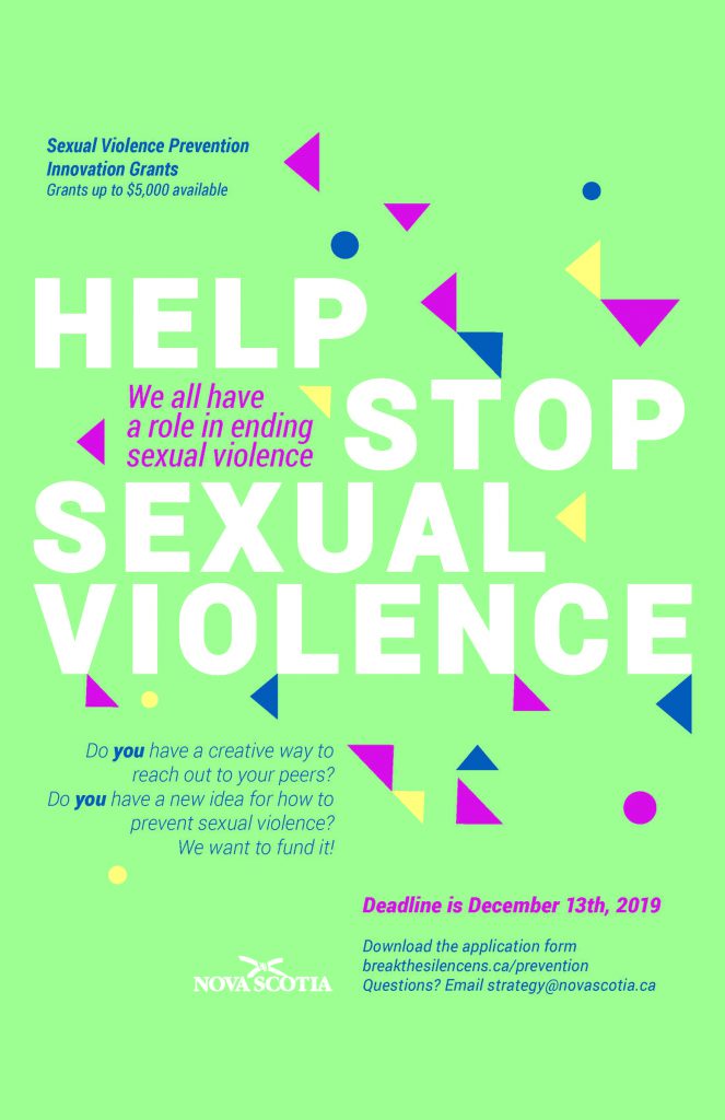 2019 Sexual Violence Prevention Innovation Grant Poster Eng Web